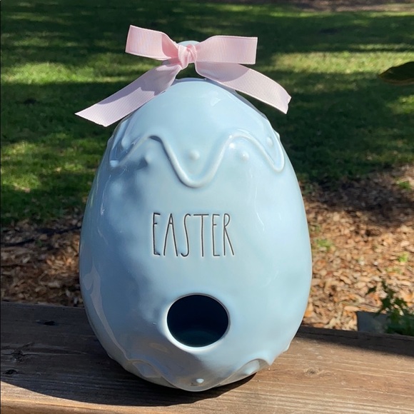 Rae Dunn | Other | New Rae Dunn Blue Easter Egg Shaped Birdhouse | Poshmark